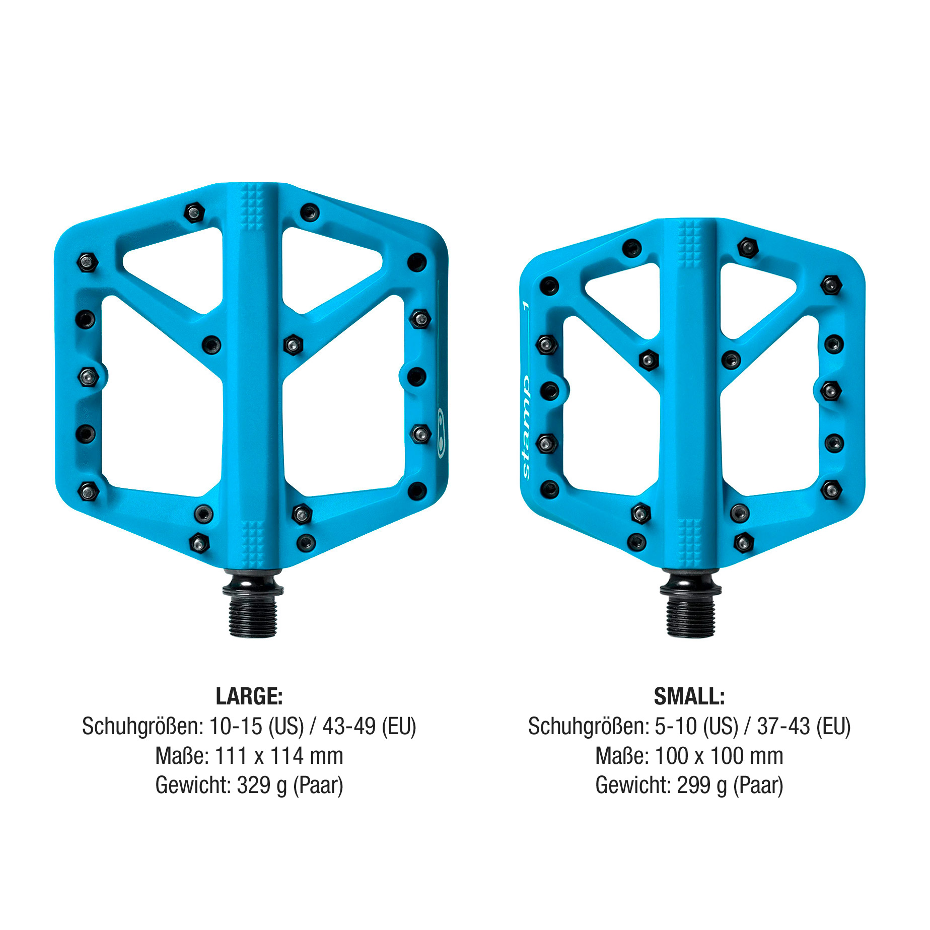 Crankbrothers Stamp 1 Platform Pedals Small / Large | Citron | Small ...