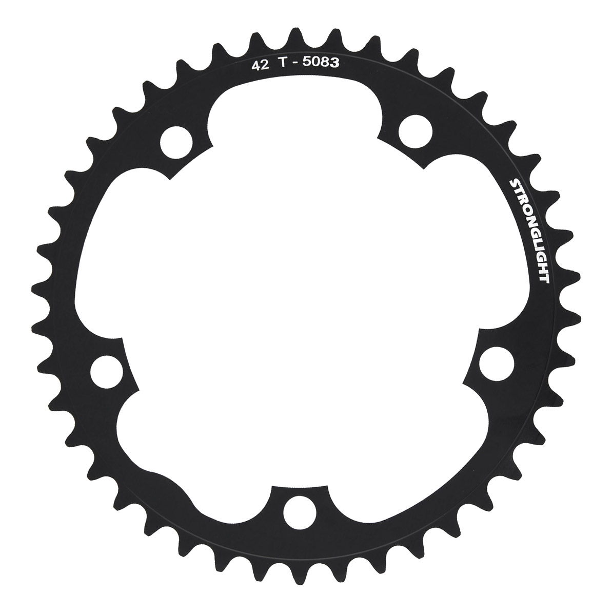 Stronglight Kettenblatt Type 130 S 5-Arm Black 9/10-speed 38/42/50/52 Teeth | 42 T (inner ...