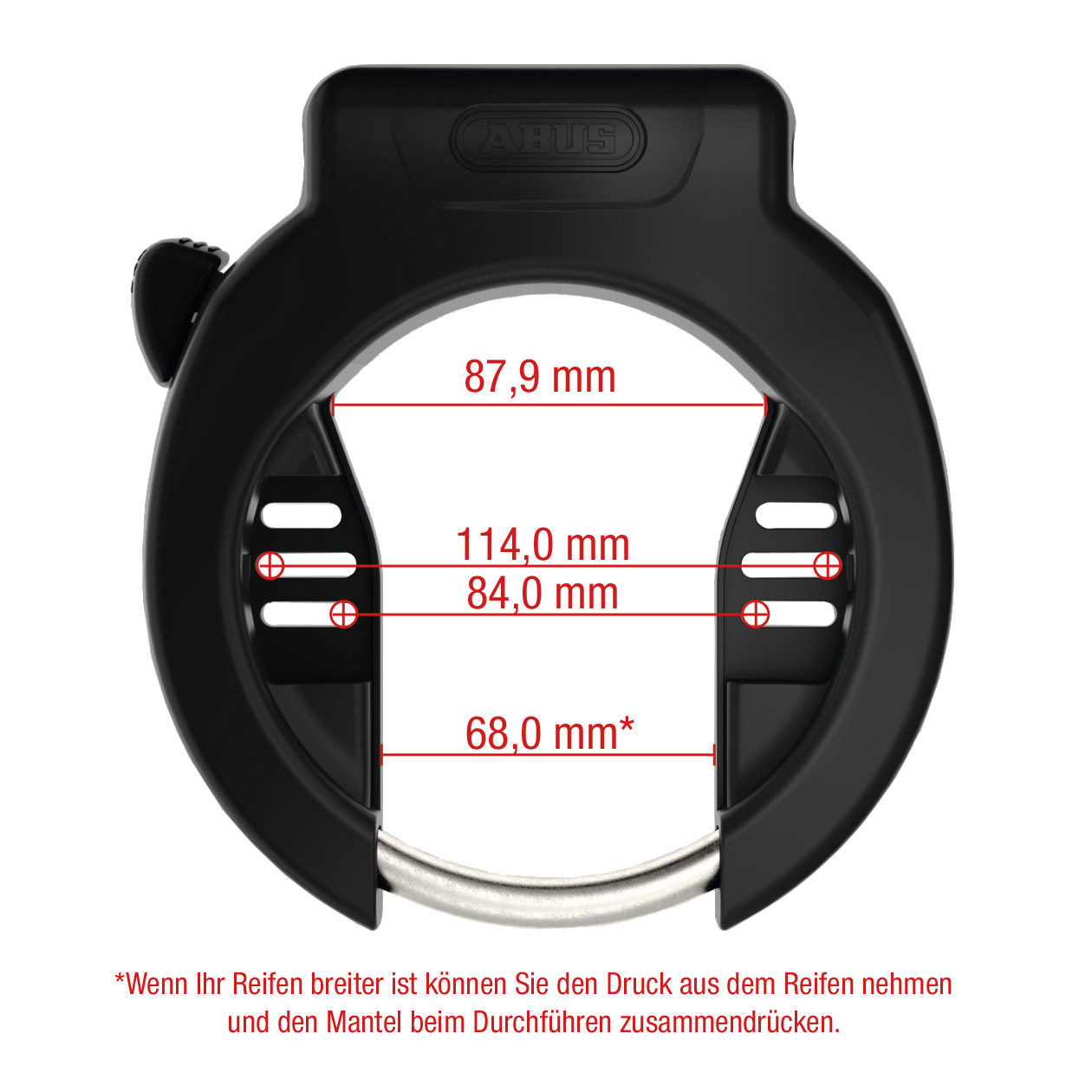 ABUS 4750 X Amparo Frame Lock Black | NR = Schlüssel abziehbar | A86734