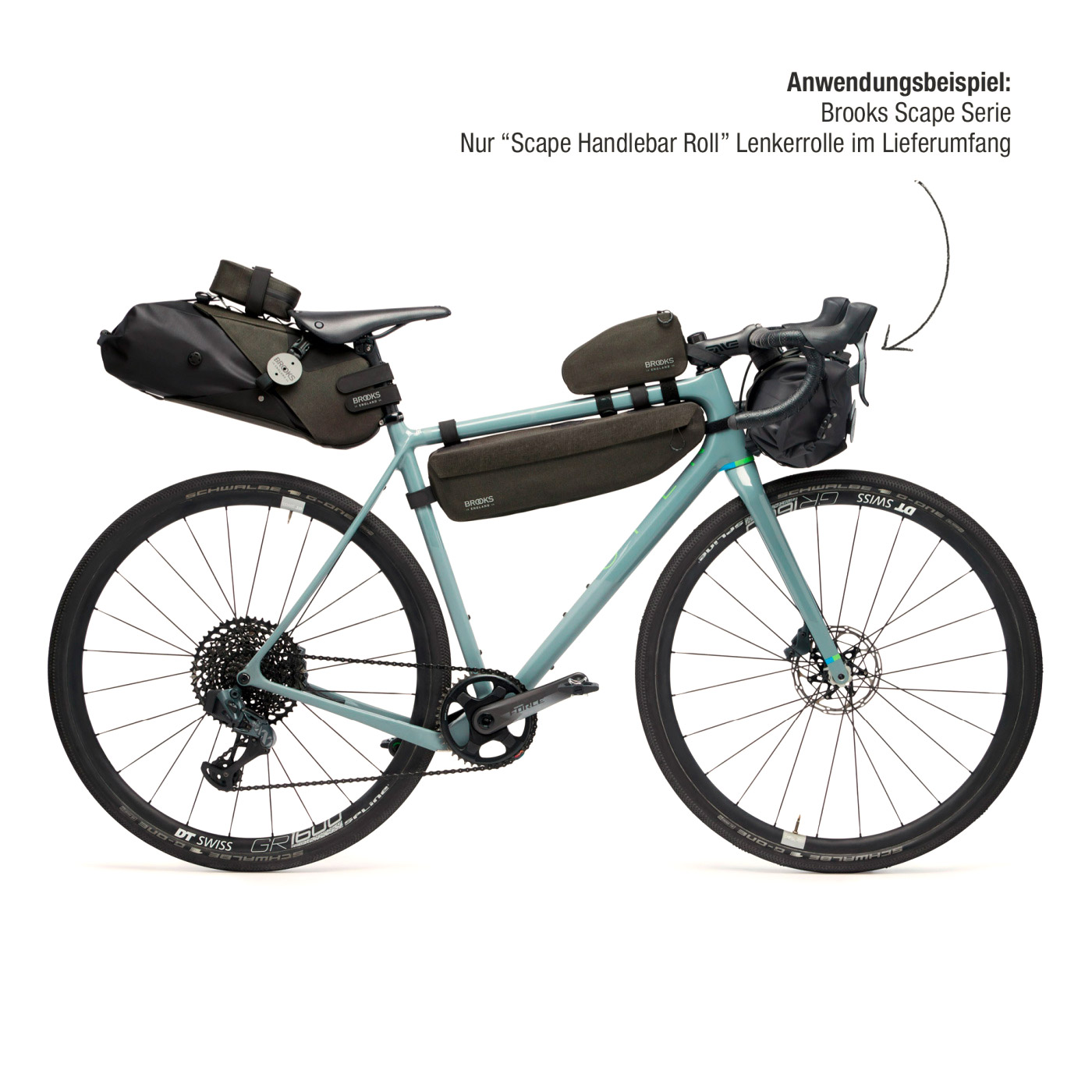 Brooks Scape Handlebar Roll 10-12L | Mud Green | B80032220
