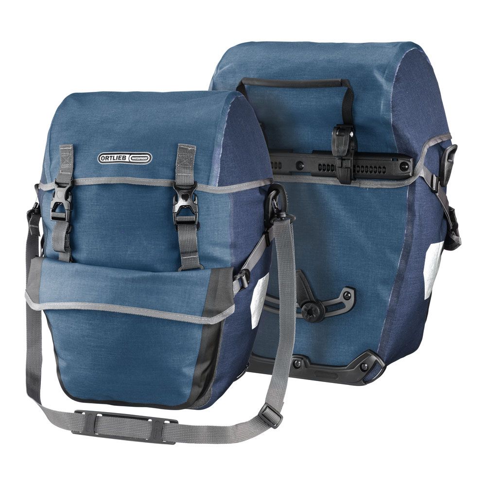 Ortlieb Bike-Packer Plus Rear Pannier Bags Pair 42L | Denim-Steel Blue ...