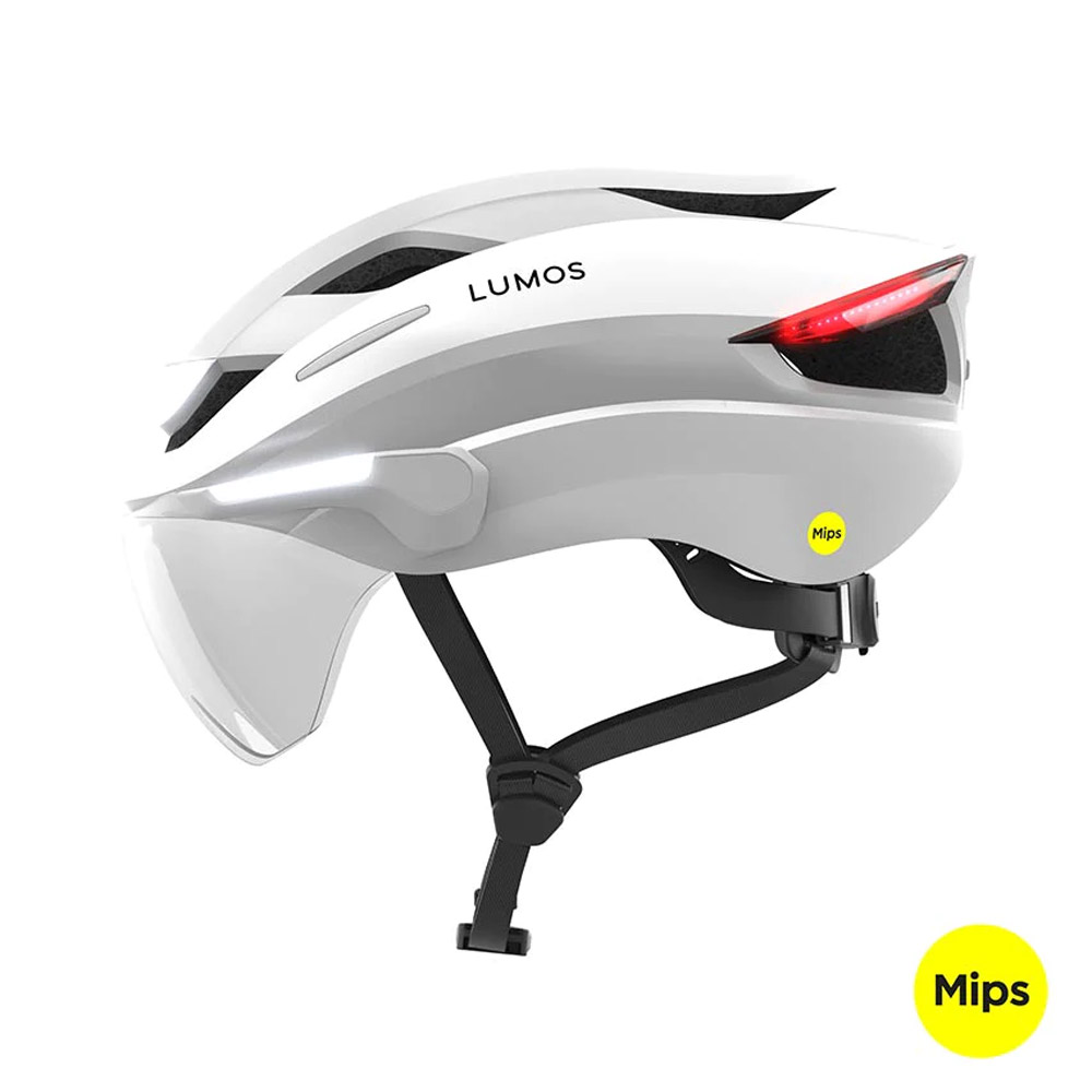 Lumos Ultra E-Bike Mips Helm mit Blinkern und Visier | Lunar White | M/L (54-61 cm) | 220015003