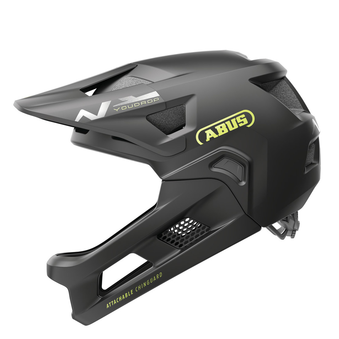 ABUS YouDrop FF Fullface-Helm Kinder- & Jugendhelm | Chalk Grey | S 48 ...