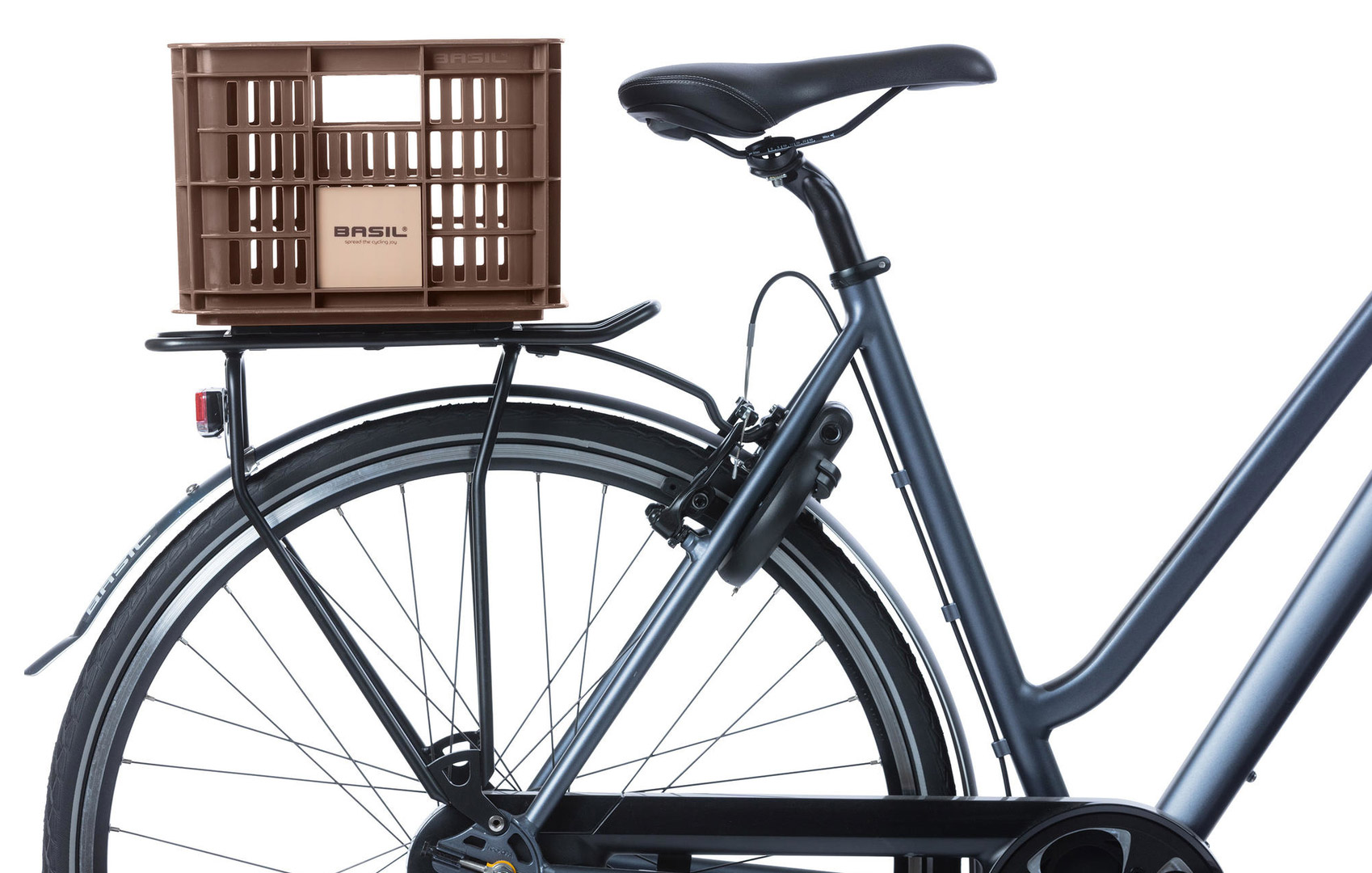 Basil Crate MIK Bike Transportkorb Fahrradkiste (abnehmbar) | Chocolate ...