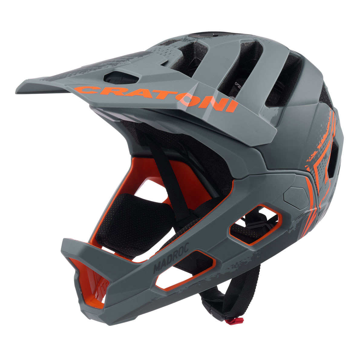Cratoni Madroc Fullface-Helm mit abnehmbaren Kinnbügel | White-Black ...