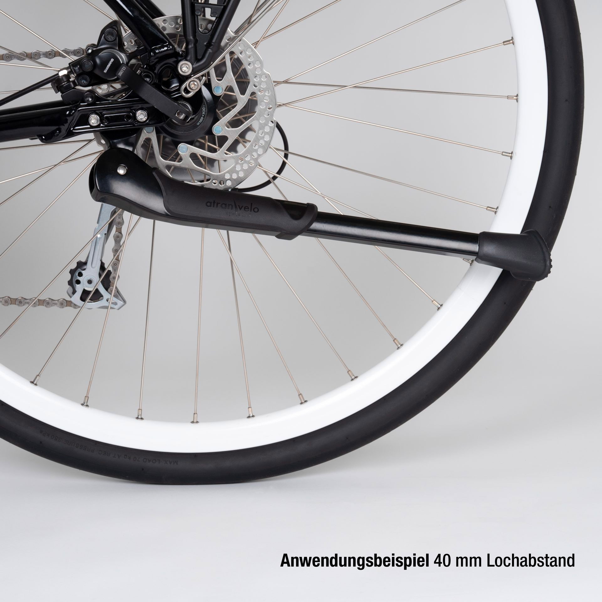 Atran Velo Rex Rear Kickstand 24-28" Black | 18 mm | 3401841