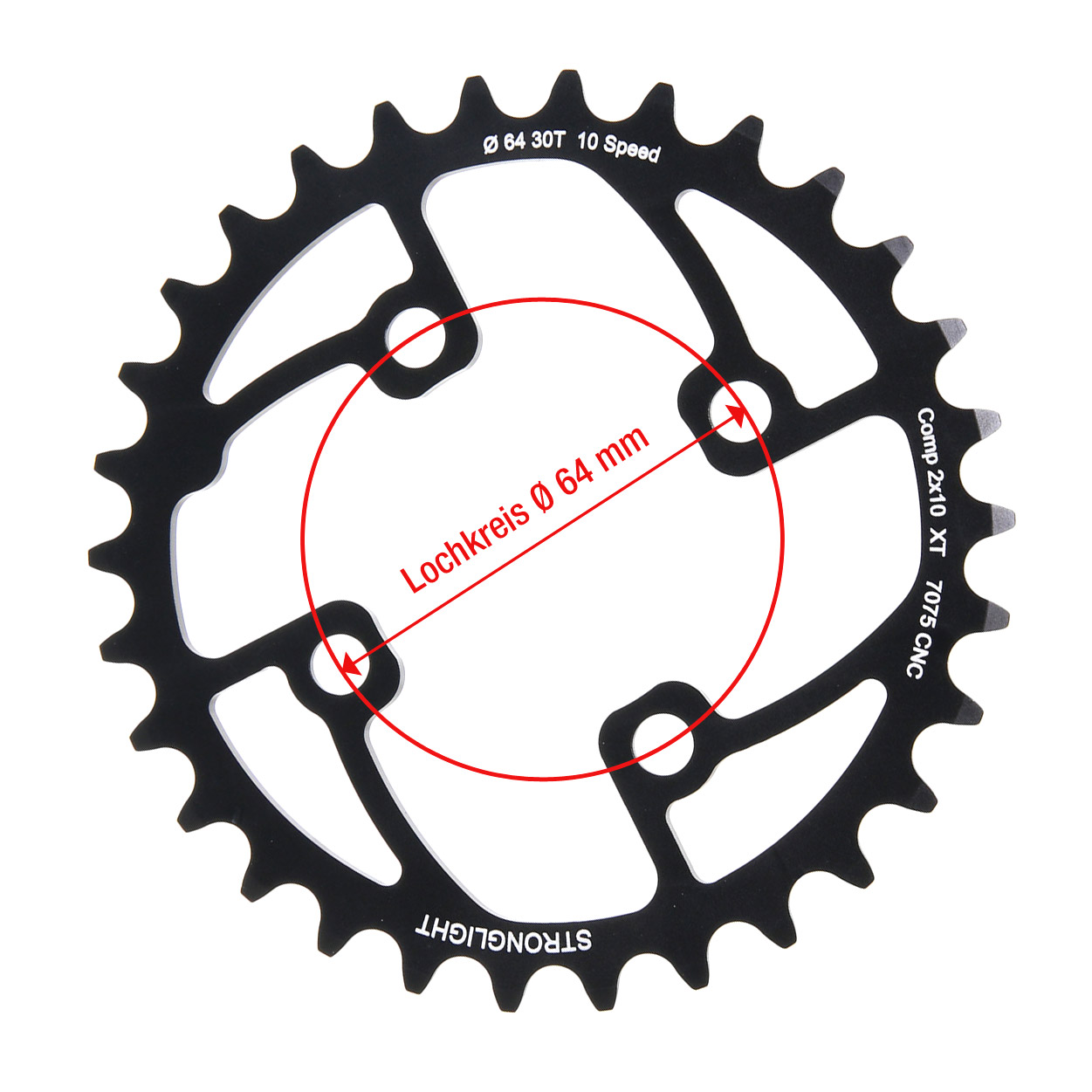 Stronglight Kettenblatt for Shimano XT FC-M785 2x10-speed Kurbel 26/28/30 Teeth | 28 T, inner ...