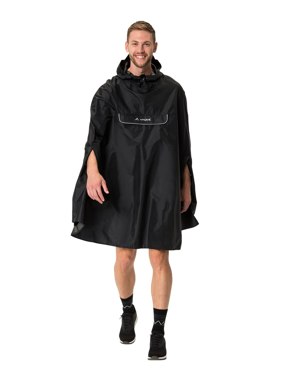 VAUDE Valdipino Poncho Fahrrad Regenponcho | Schwarz | L | 022850100400