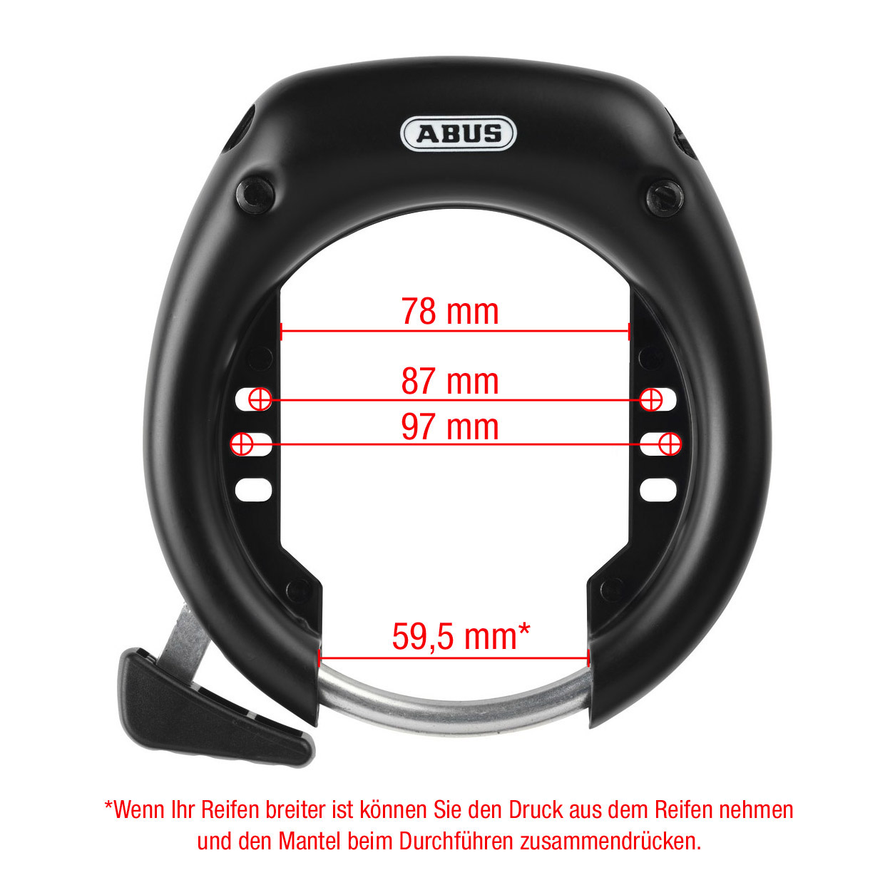 ABUS Shield Plus 5750L Frame Lock (Custom Order, Plus Code required ...