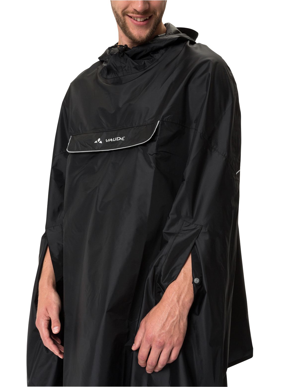 VAUDE Valdipino Poncho Fahrrad Regenponcho | Schwarz | L | 022850100400