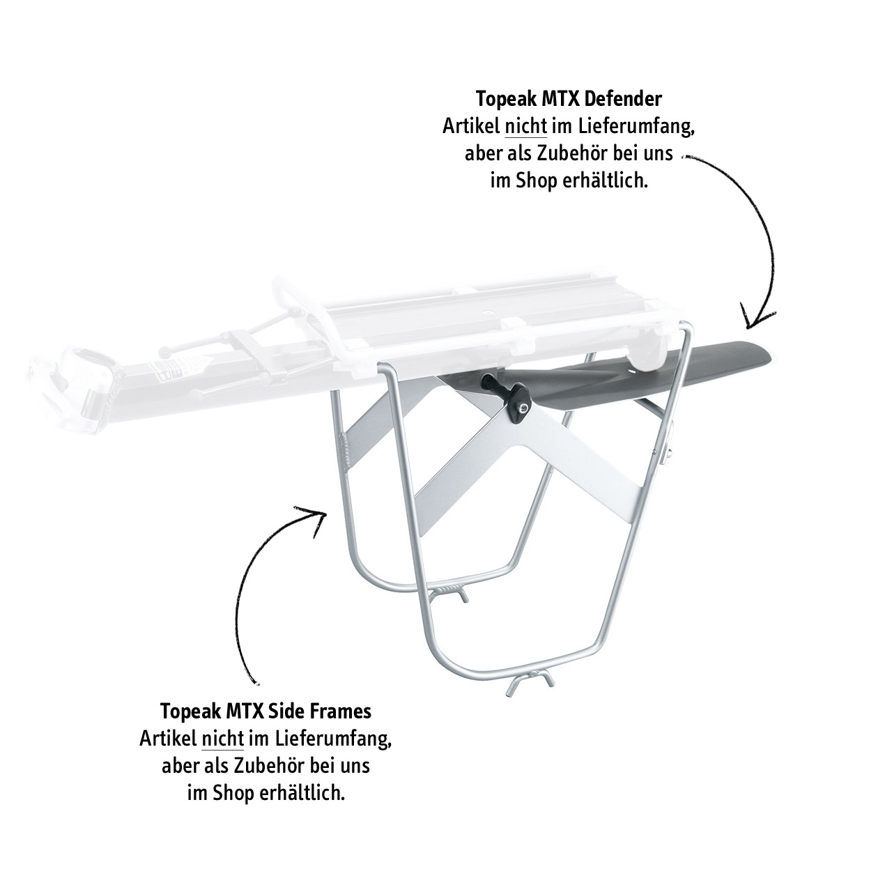 Topeak MTX BeamRack Seat Posts Rack | V-Type | 15100020