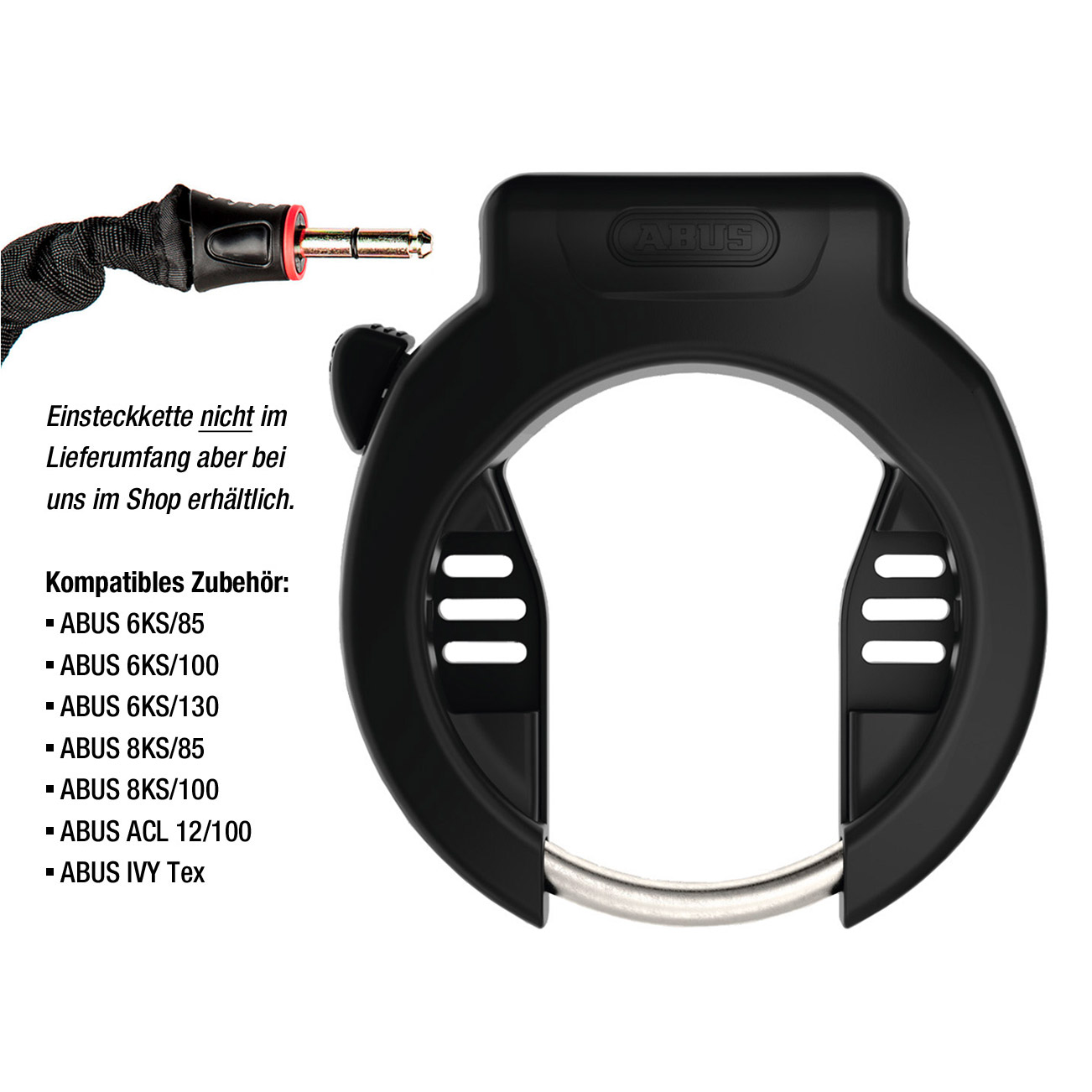 ABUS 4750 X Amparo Frame Lock Black | NR = Schlüssel abziehbar | A86734