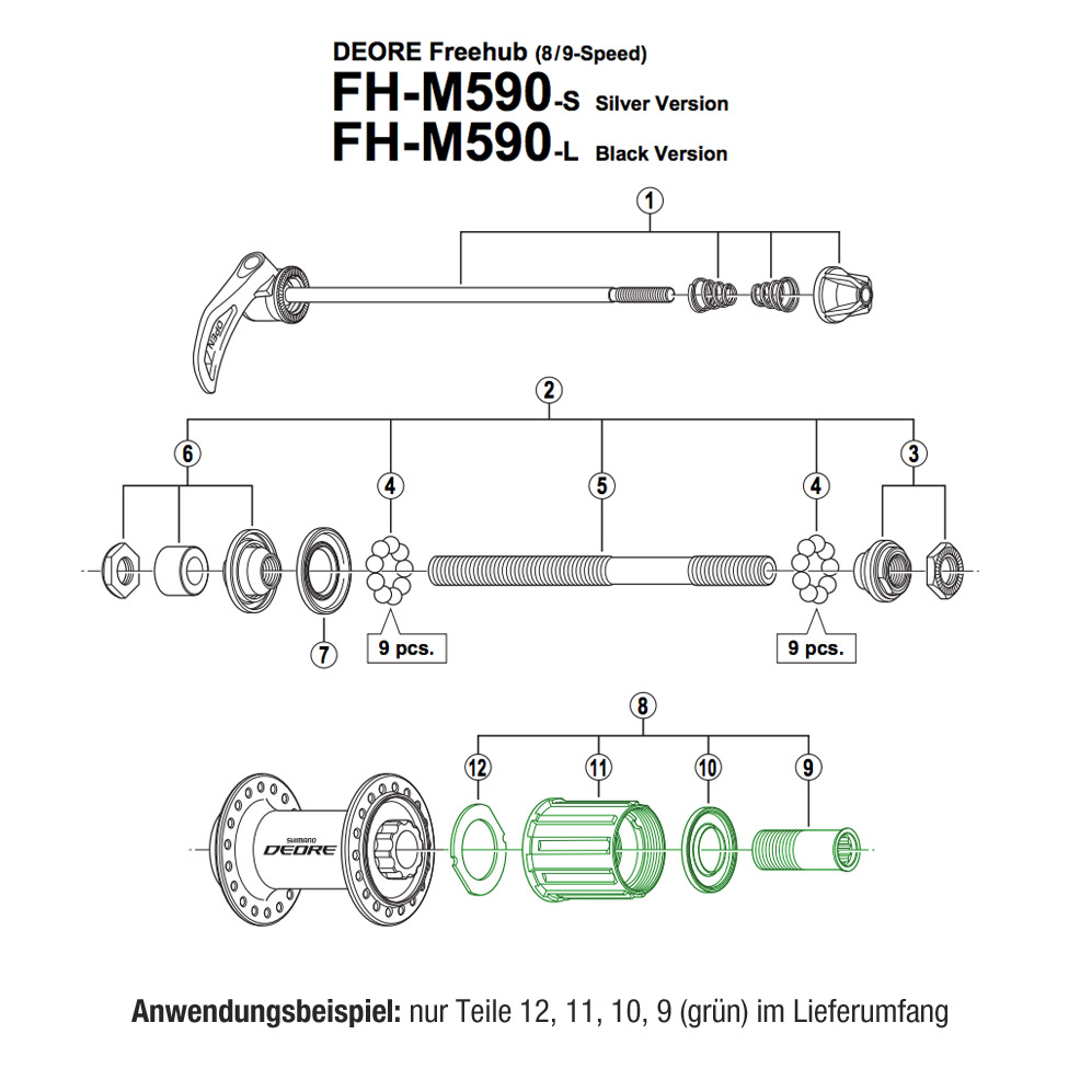 Shimano Freilaufkörper for Deore FH-M590 / FH-M615 / FH-M6000 8- bis 11 ...