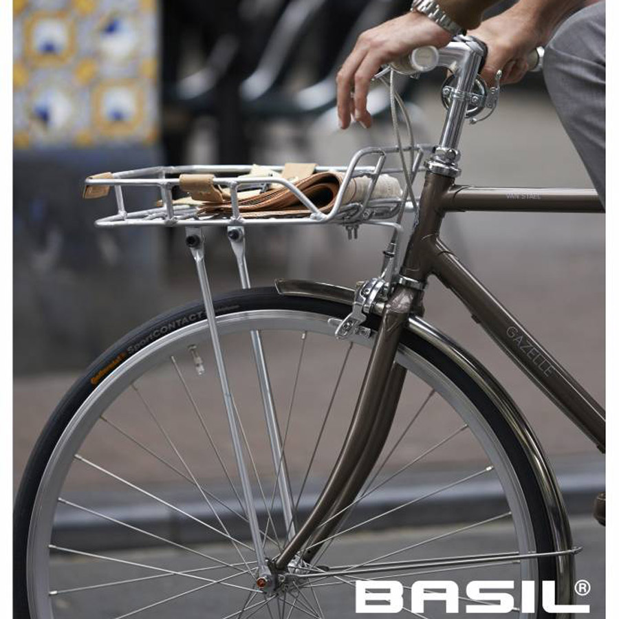 Basil Portland Front Carrier High Vorderrad Rack | Silver | B50408