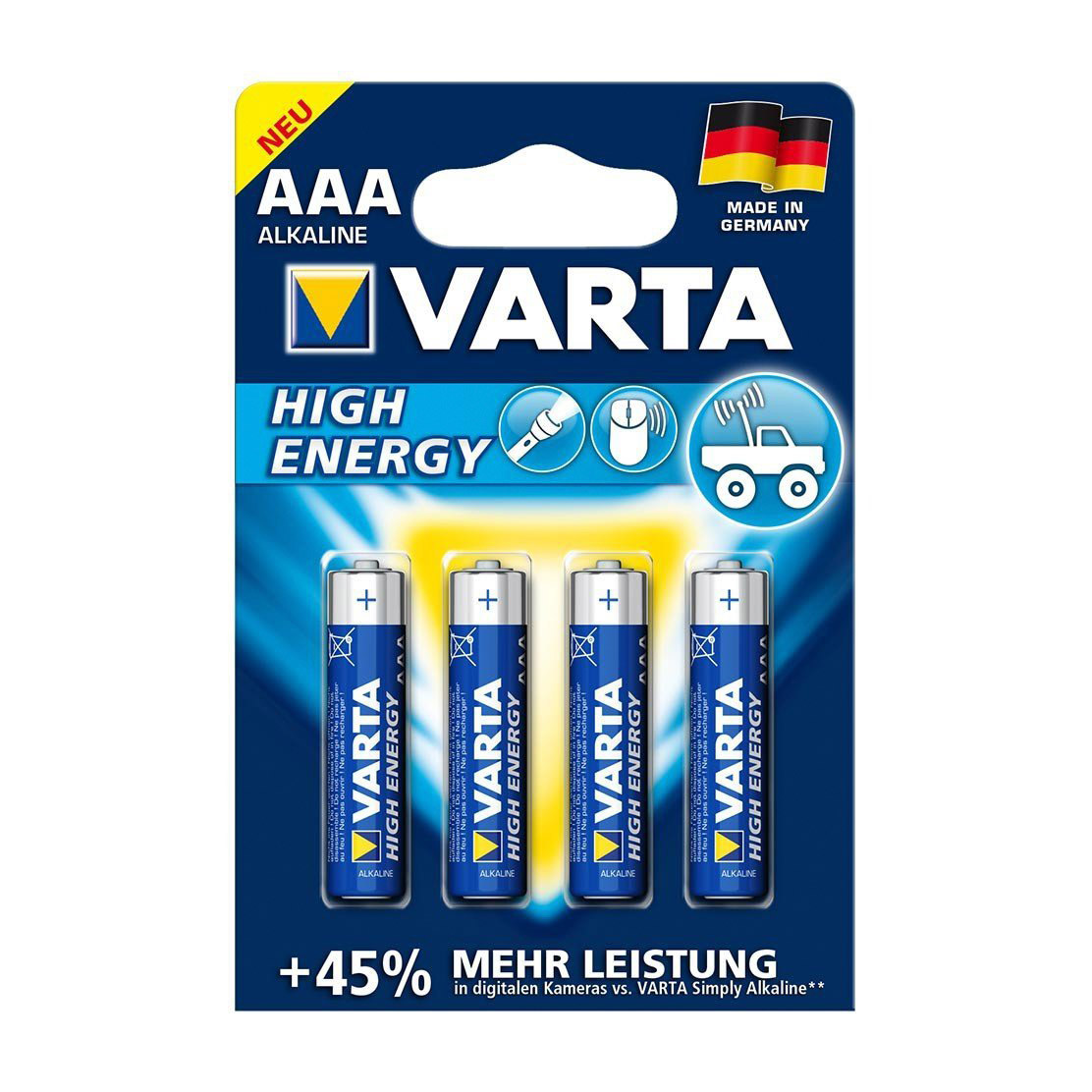 VARTA High Energy Batterie AAA LR03 Micro 4er | 40-23-6882