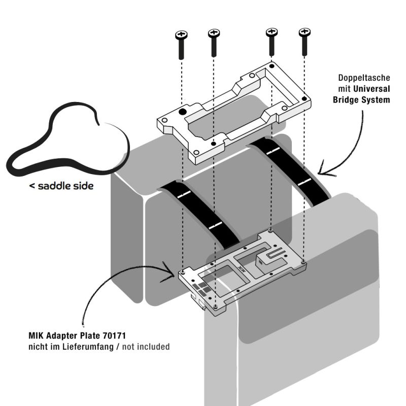 Basil MIK Double Decker Zwischenplatte 70195 for MIK Adapter Plate | B70195