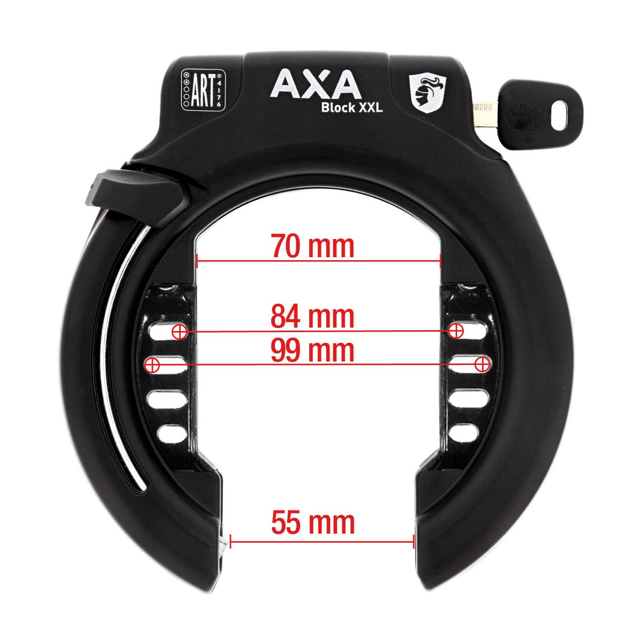 AXA Block XXL Frame Lock 70 mm Reifendurchlass Black | removable | 3522604